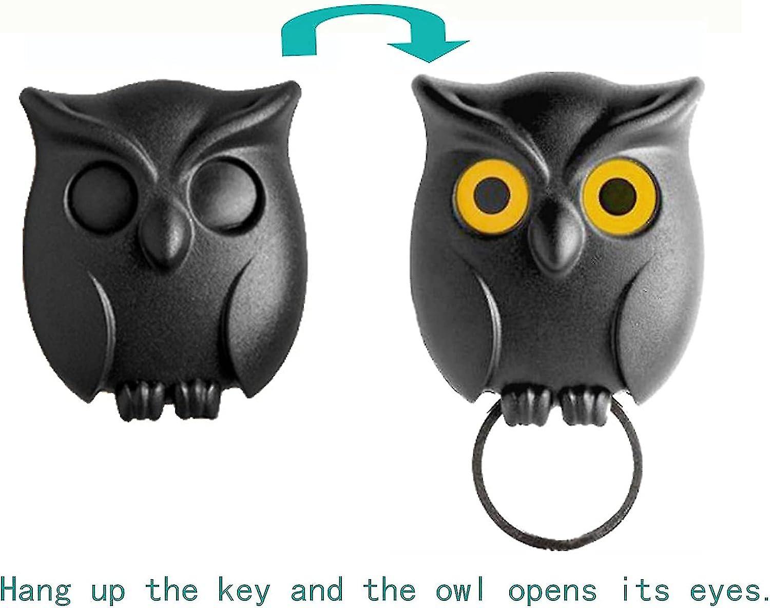 3 Pack Owl Key Holder, Owl Key Hooks, Magnetic Wall Key Holder For ...