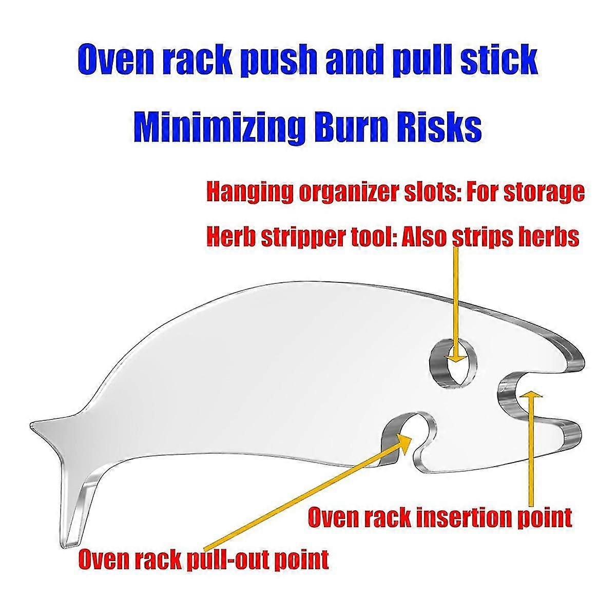 Oven Rack Hook for Sliding In-And-Out, Oven Rack Push Pull Tool Puller ...