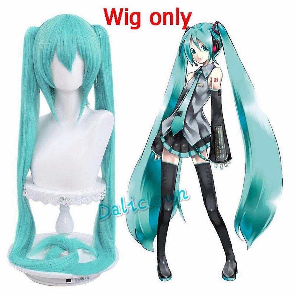 Anime Miku Cosplay Costume Wig Shoes Japan Leather Midi Dress Miku ...