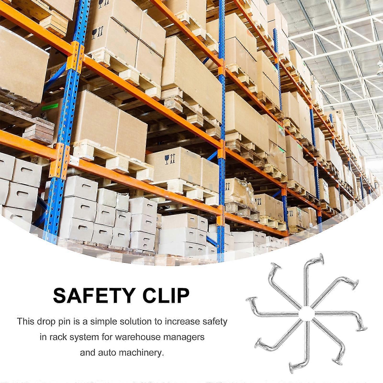 100 Pcs Metal Serving Tray Pallet Racking Drop Pin J Bolt Safety Clip ...