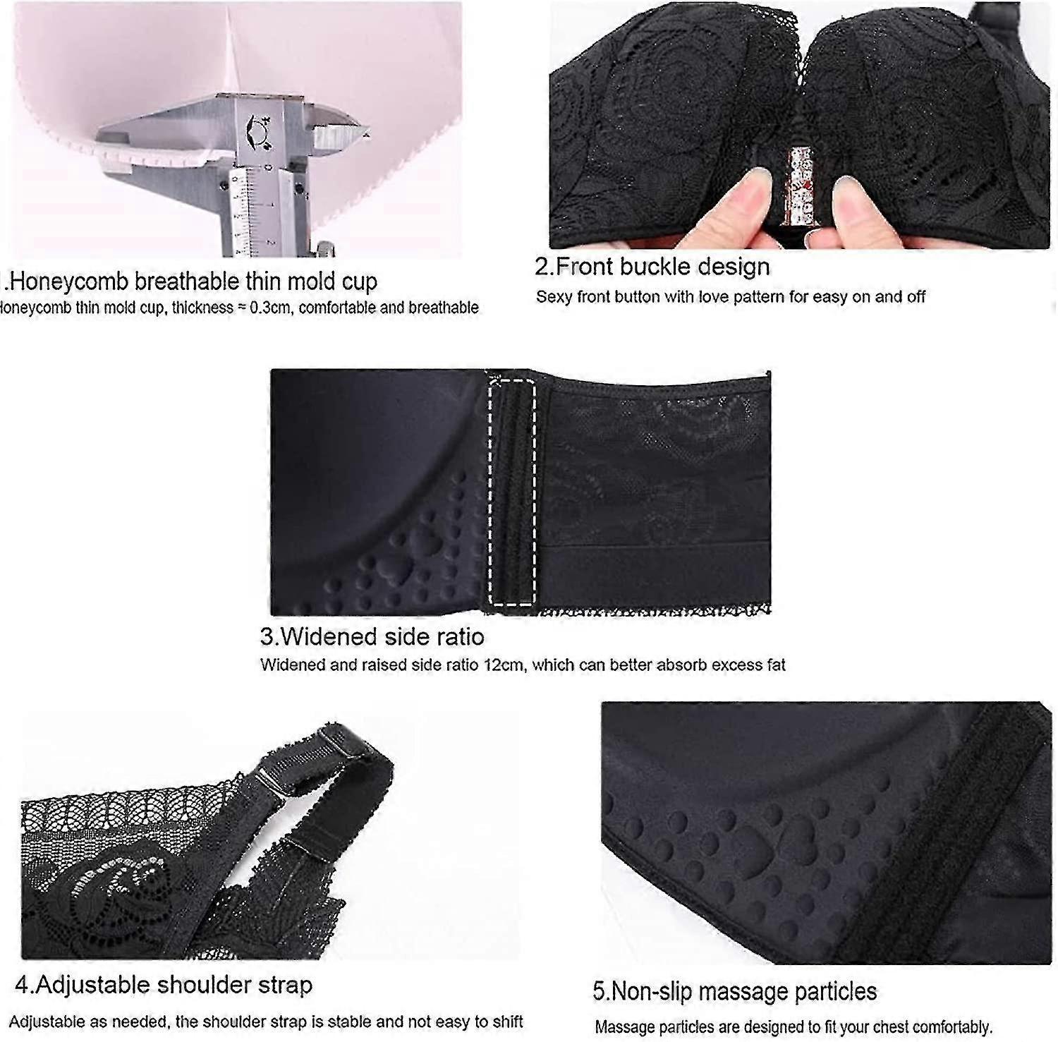 Floral Secrets Comfort Rose Bra, Comfort Rose Lift Bra, Front Closure ...