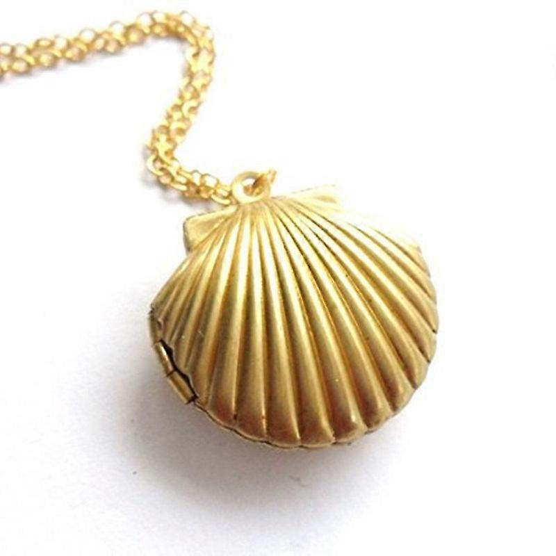 Sea Shell Locket, Mermaid Valentine Necklace, Beach Locket | Fruugo UK