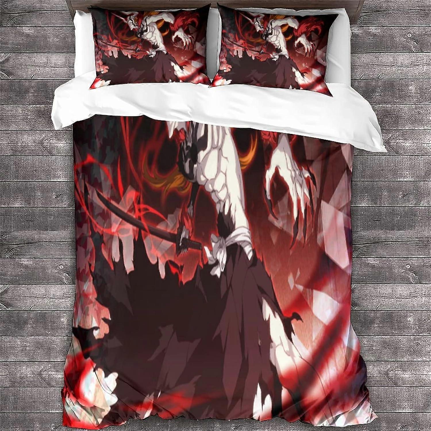 Bleach Anime 3D Print Duvet Cover Set Bedding Set with Zipper Closure ...