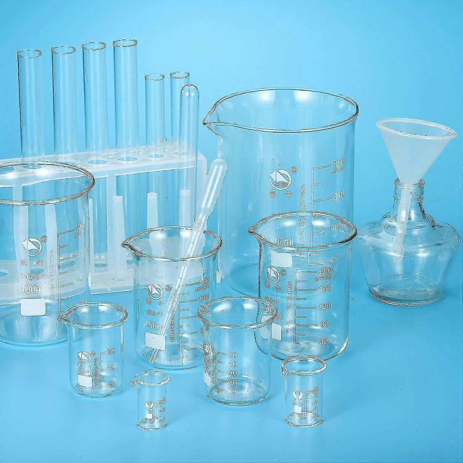 250ml Low Form Glass Beaker, 3.3 Borosilicate Glass Graduated Printed Scale Measuring Cups With ...