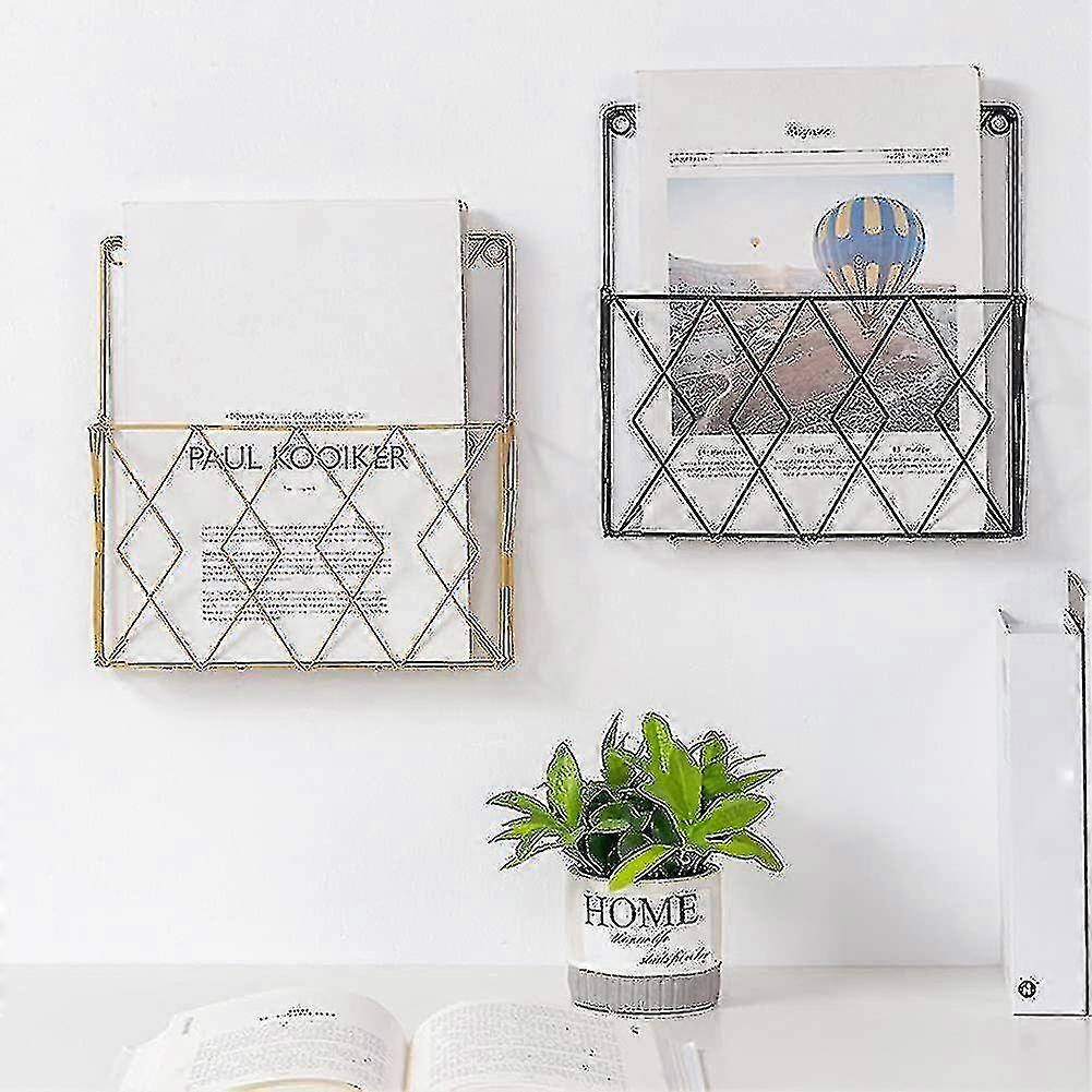 Hanging Magazine Holder Metal Magazine Holder, Newspaper Stand Wall ...