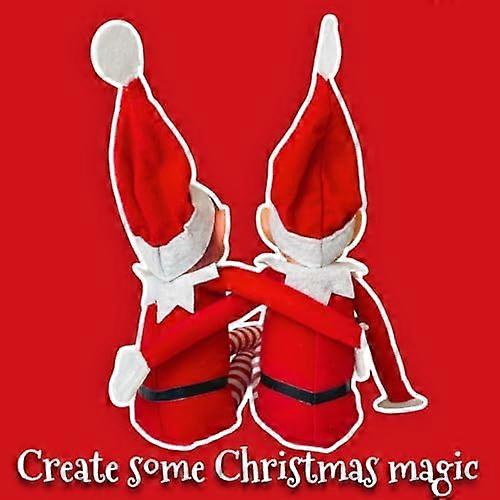 Set of 2 Elfie (Boy) and Elvie (Girl) Set Fun and Playful Elves Behavin ...