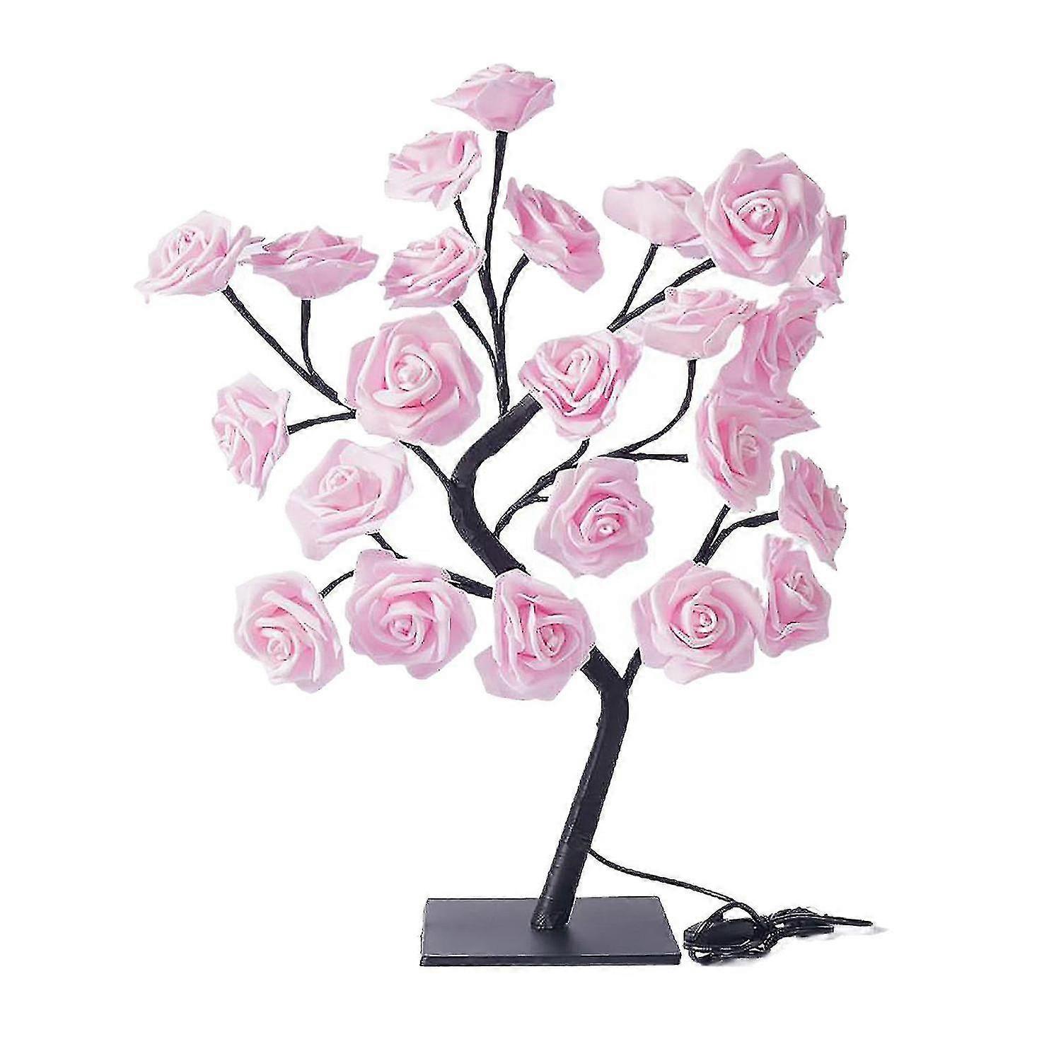 Rose Lamp Tree,light Up Rose Petal Tree Lamp, Perfect As Girl's Night ...