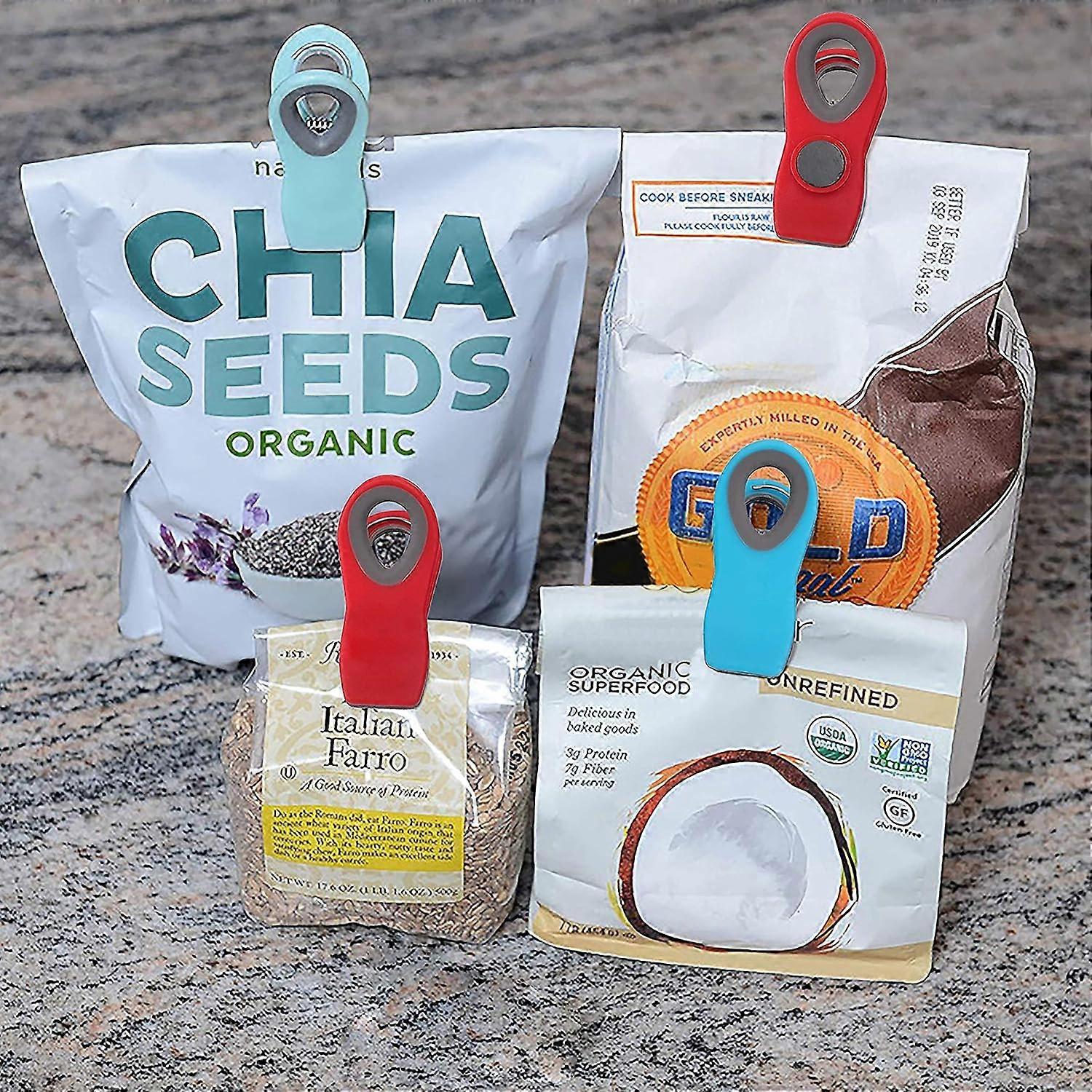 12 Pack Chip Bag Clip, Magnetic Food Clips, Kitchen Clips for Fridge ...