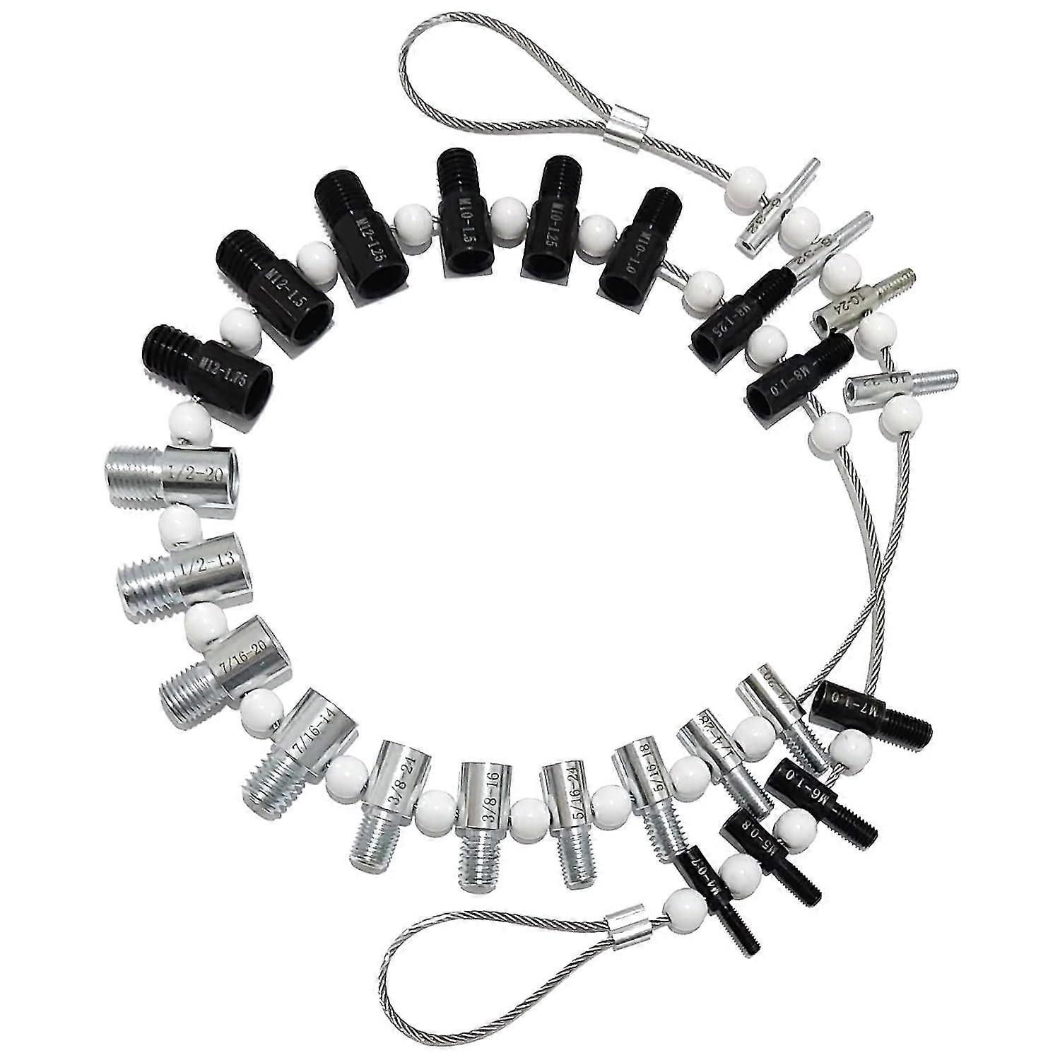 26-piece Nut And Bolt Thread Checker - Screw Size And Bolt Size Thread ...