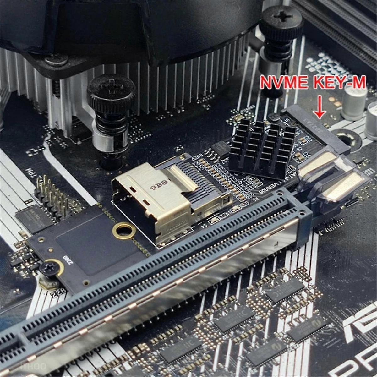 M.2 NVME to Mini SAS SFF-8087 Expansion Card Support 4 Port SATA3.0 ...