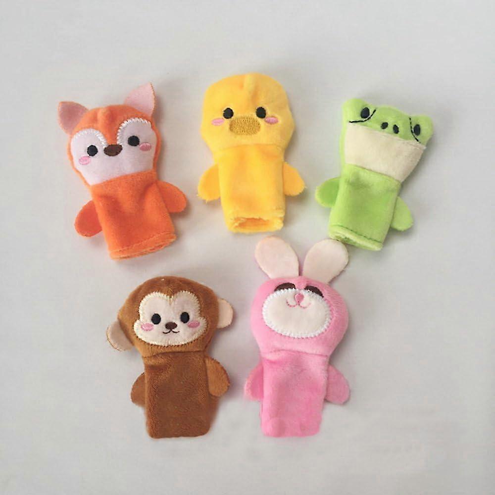 Finger Puppets Different Cartoon Animal Soft Velvet Dolls Toys Finger ...