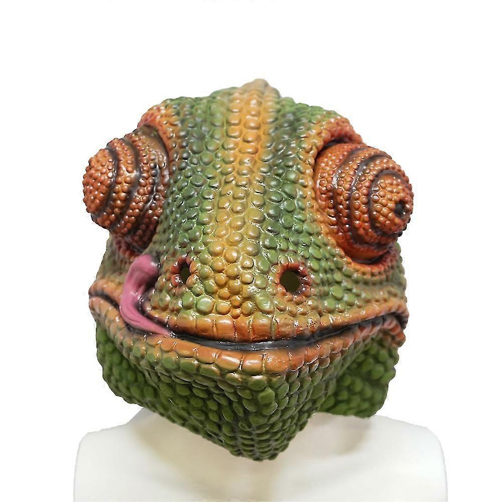New Arrival Funny Chameleon Full Face Mask Reptile Cosplay Headgear ...