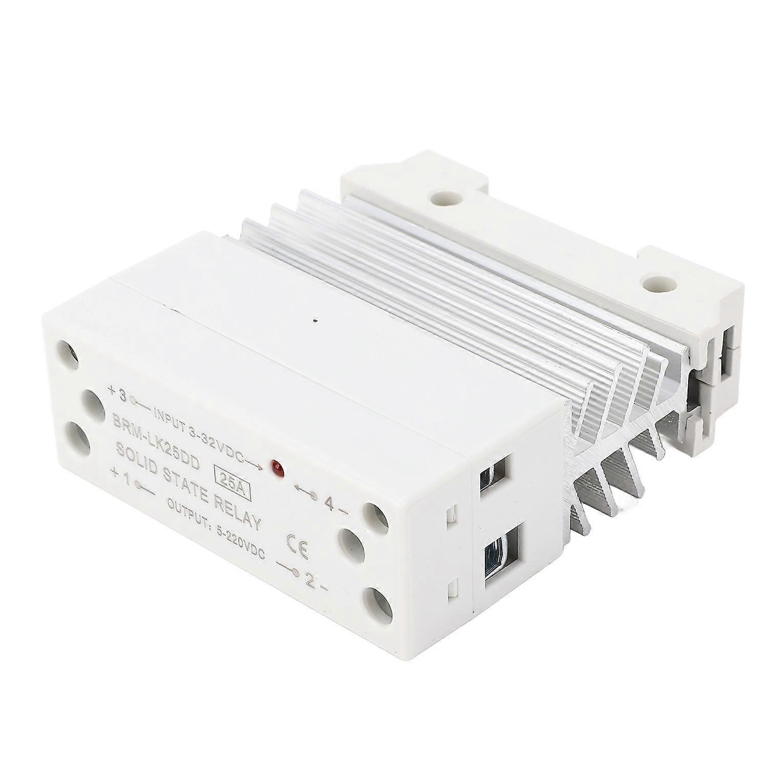 Solid State Relay DC to DC Input 3‑32V Output 5‑220V 25A Integrated Rail Single Phase Small SSR ...