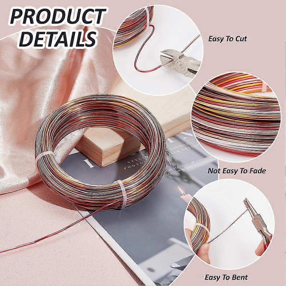 15 Gauge 136.48 Feet Multicolor Jewelry Craft Wire Gradient Color ...