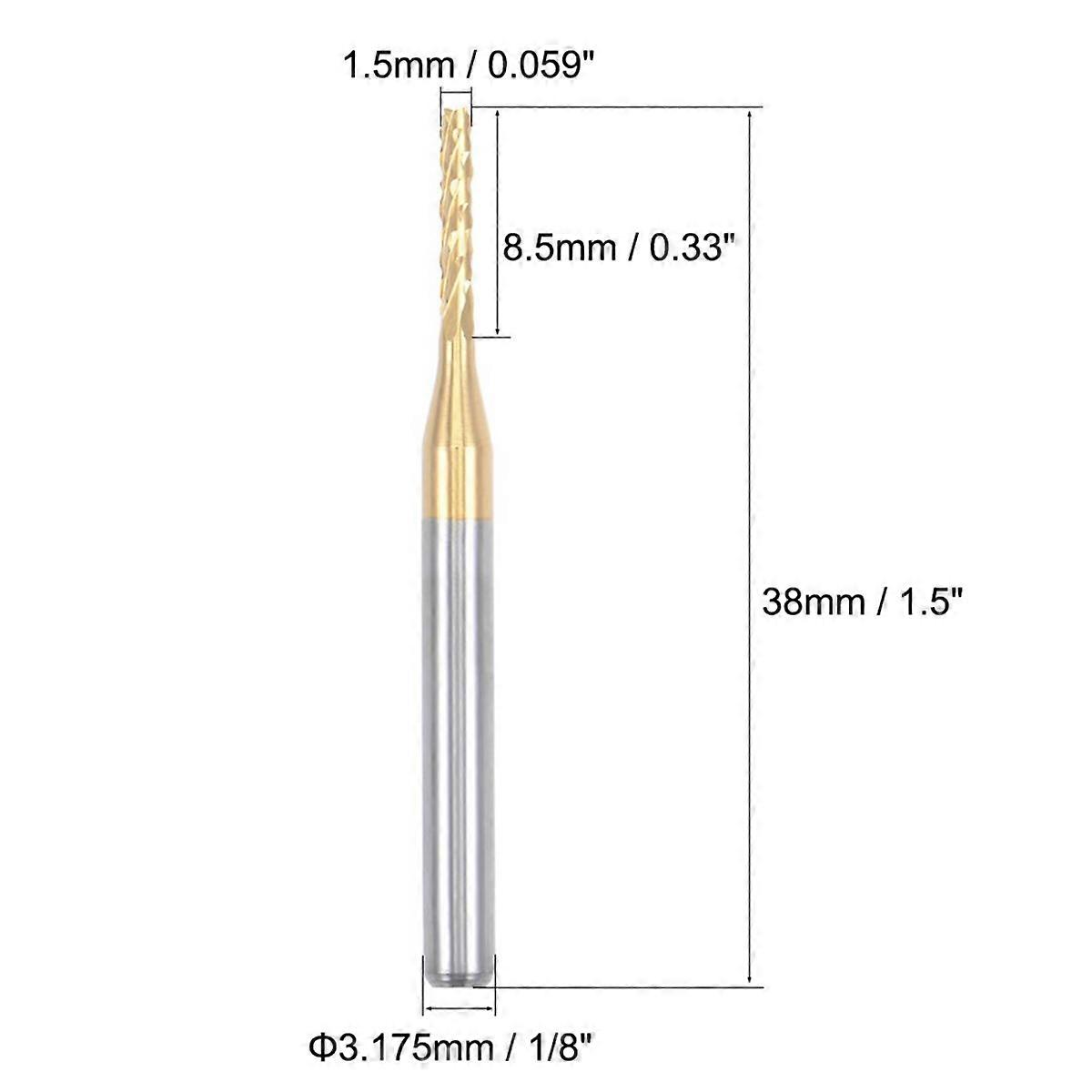 10PCS Titanium Coat Carbide End Mill Engraving Milling Cutter CNC ...