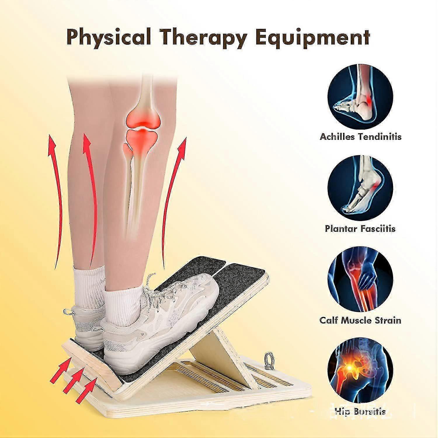 Adjustable Professional Wood Slant Board for Calf and Ankle Stretch ...