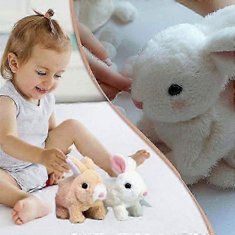Hopping Bunny Plush Toy, Interactive Electric Rabbit Toy for Kids, Soft ...
