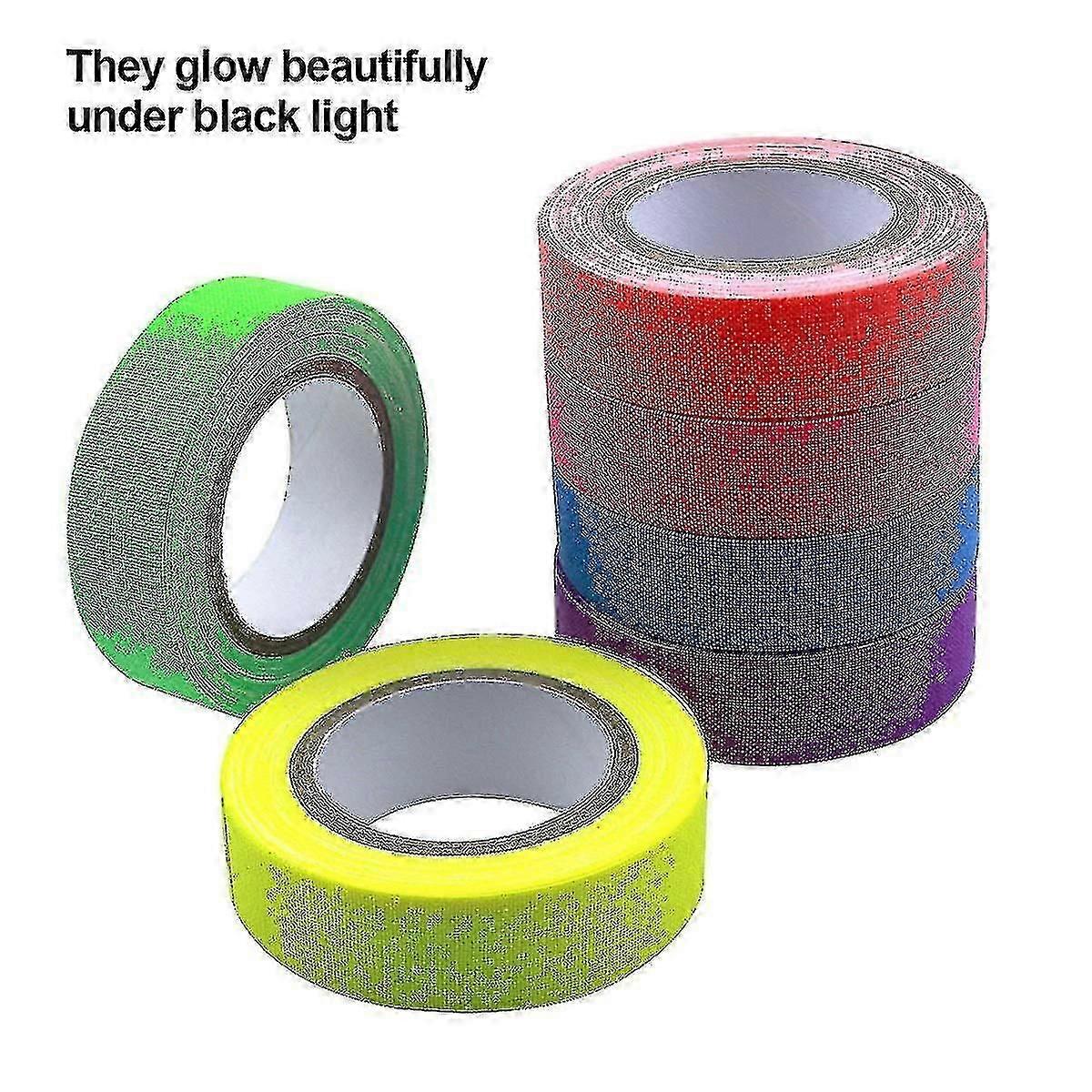 6 Rolls Fluorescent Cloth Tape, Luminous Neon Gaffer Tapes, Self ...