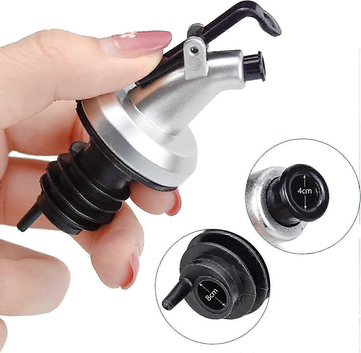 5Pcs Bottle Pourer Oil Spout Liquor Spirit Drinks Pourer Olive Oil Pourer Flip Top Bottle with ...