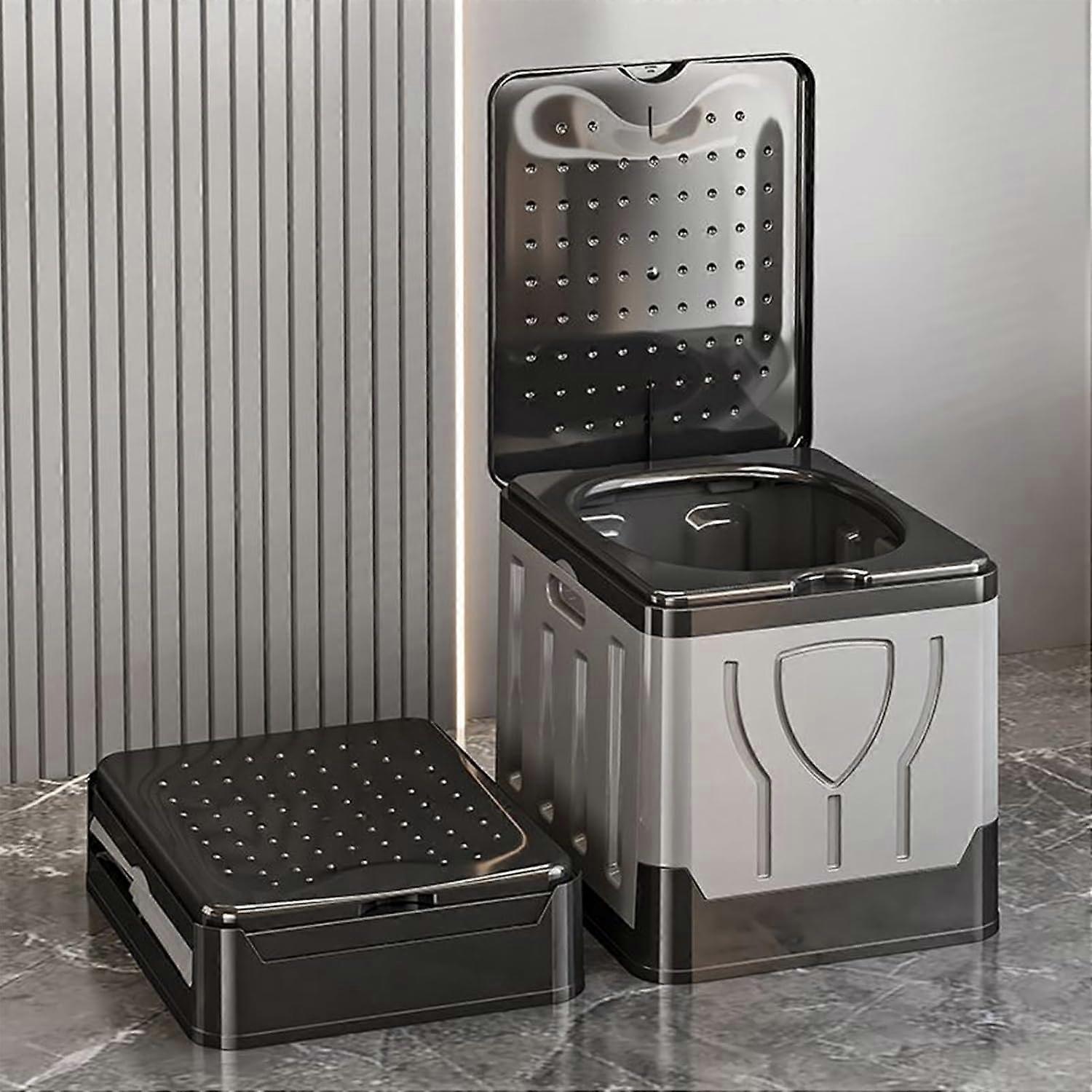 Portable Toilet for Camping Foldable Large Bucket With Lid Travel Potty ...