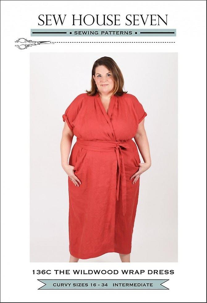 Sew House Seven Paper Sewing Pattern Wildwood Wrap Dress | Fruugo UK