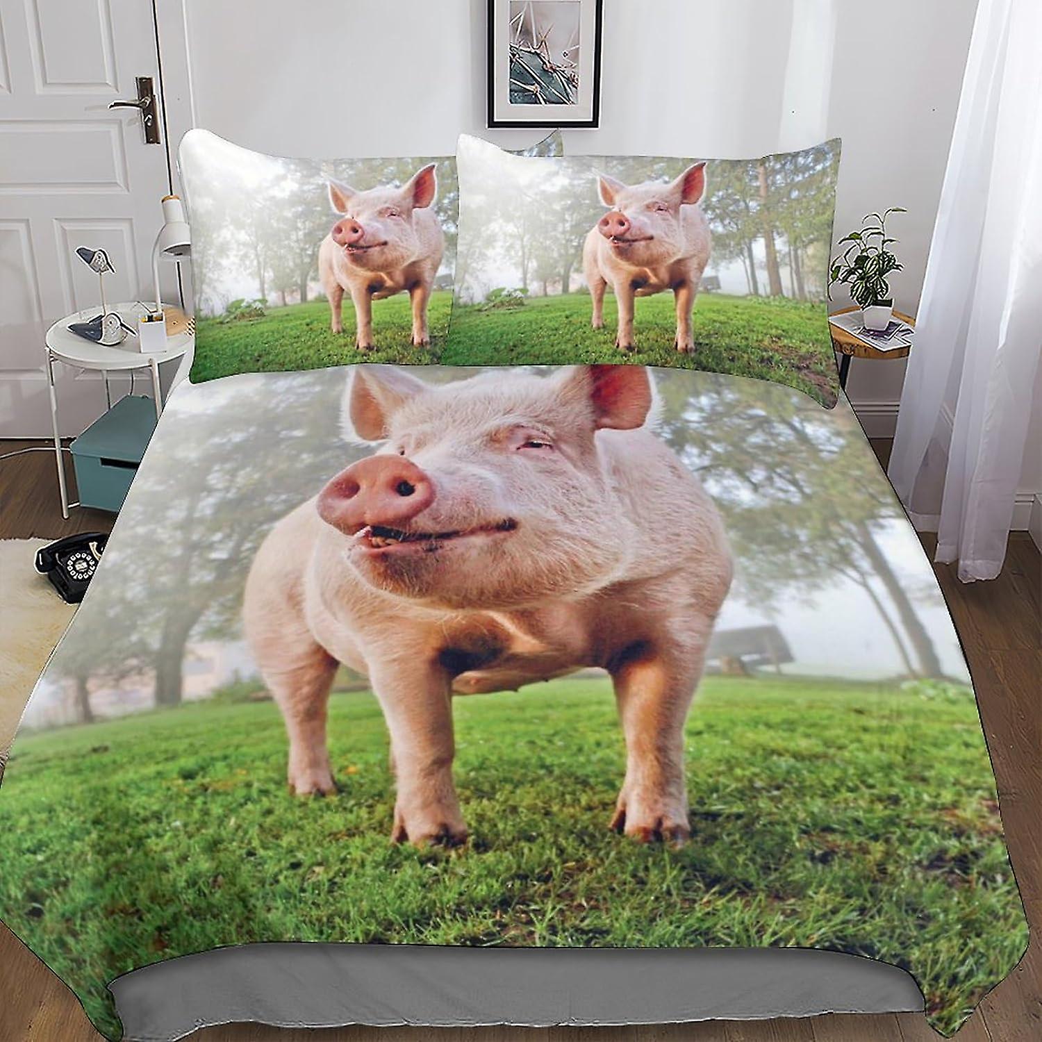 PACUM Pig Swine Duvet Cover with Pillowcases 3D Printed Bedding Set ...
