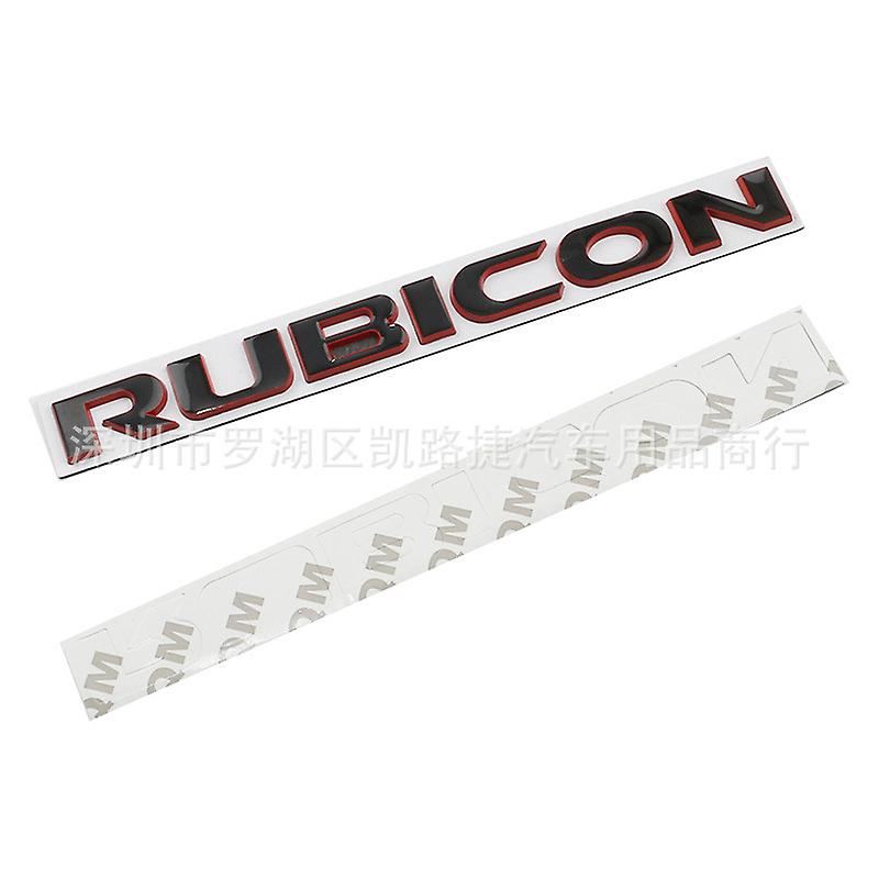 Car 3d Metal Rubicon Letter Logo Trunk Fender Badge Emblem Decals ...