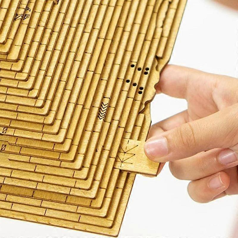 Wooden Pyramid Toy Pyramid Decryption Mystery Toy Stem Science ...