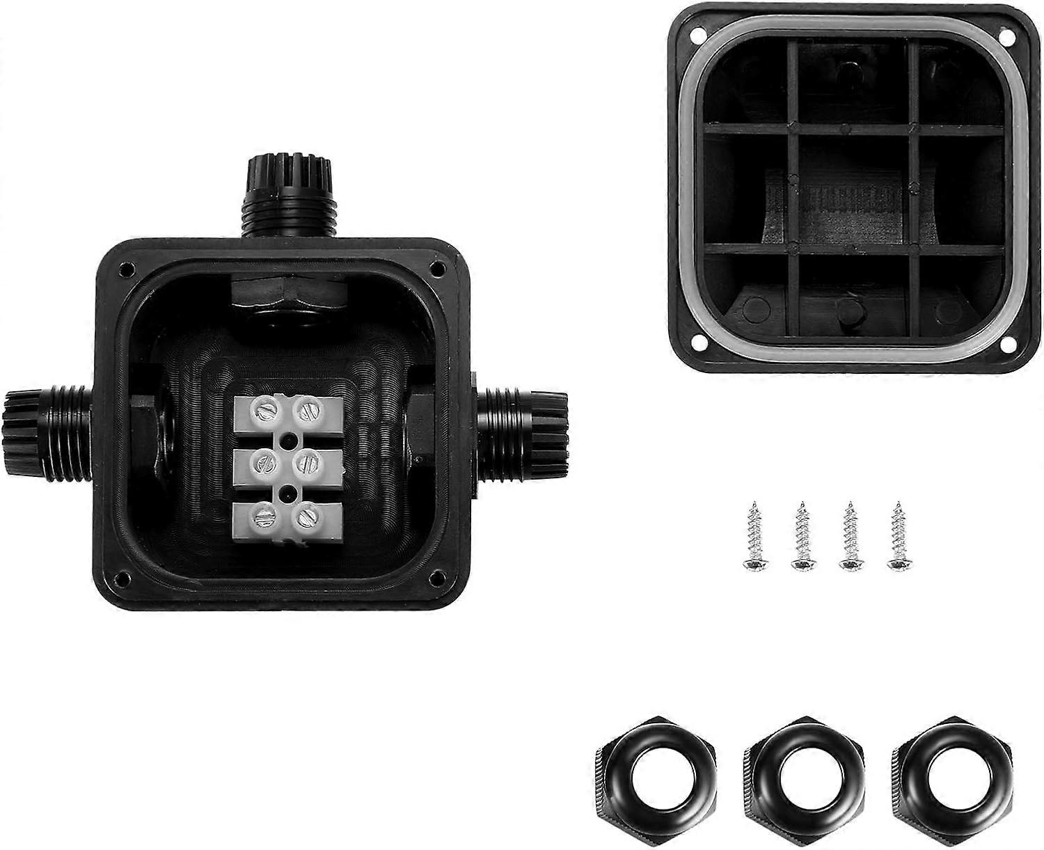 2 Pcs IP68 Waterproof Junction Boxes, 3-Way Cable Wire Connectors ...