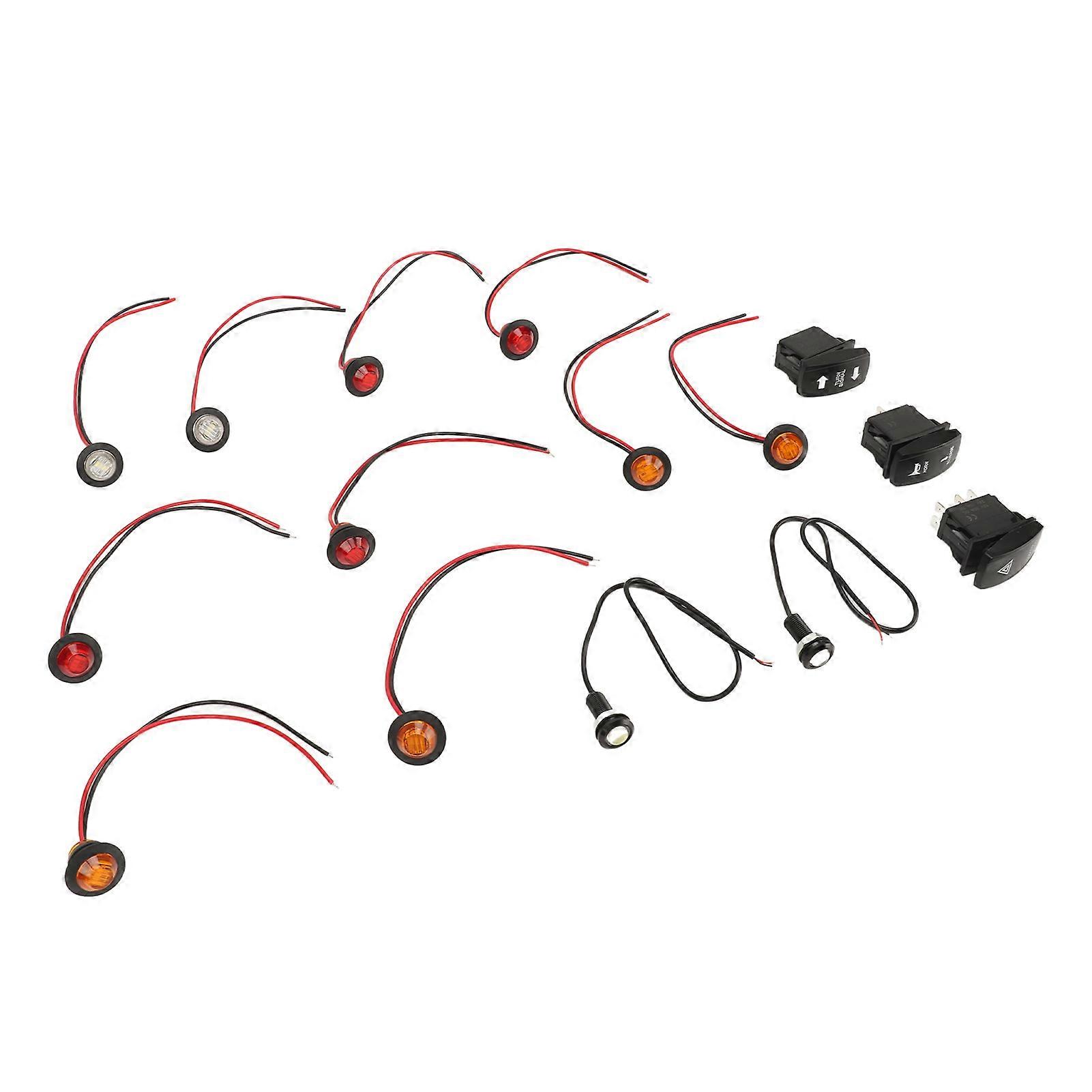 UTV Turn Signal Kit Flasher Relay Harness DC12V UTV Rocker Switch Turn ...