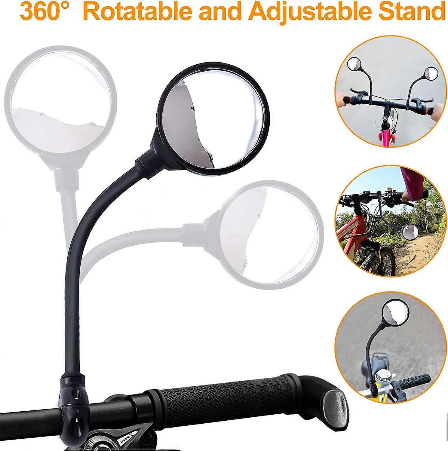 Bike Mirror, Bicycle Mirrors, 1 PCS 360 Degree Adjustable Rotatable ...