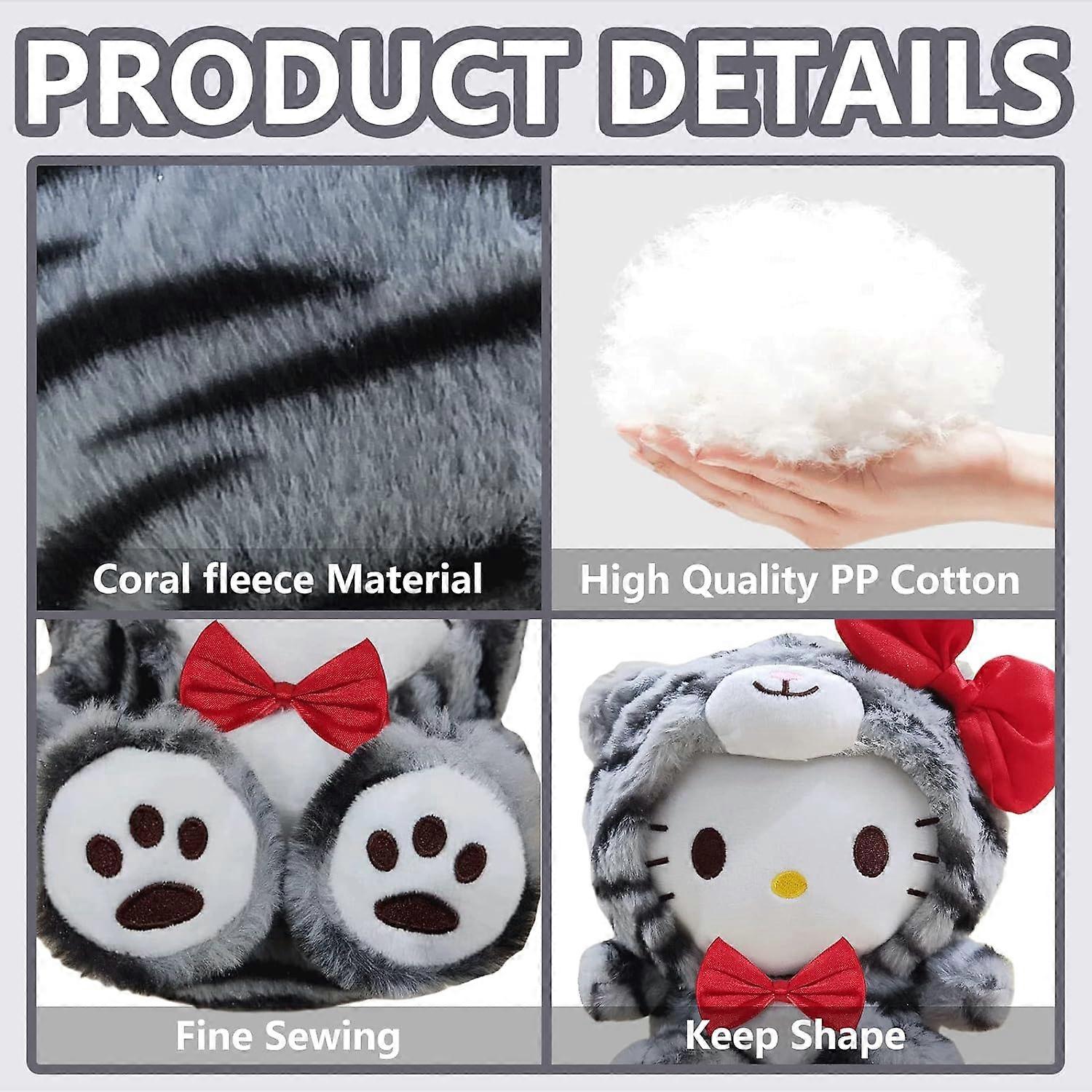 Kawaii Hello Kitty Plush Toys, 8.66 inch Cute Cartoon Kitty Tiger ...