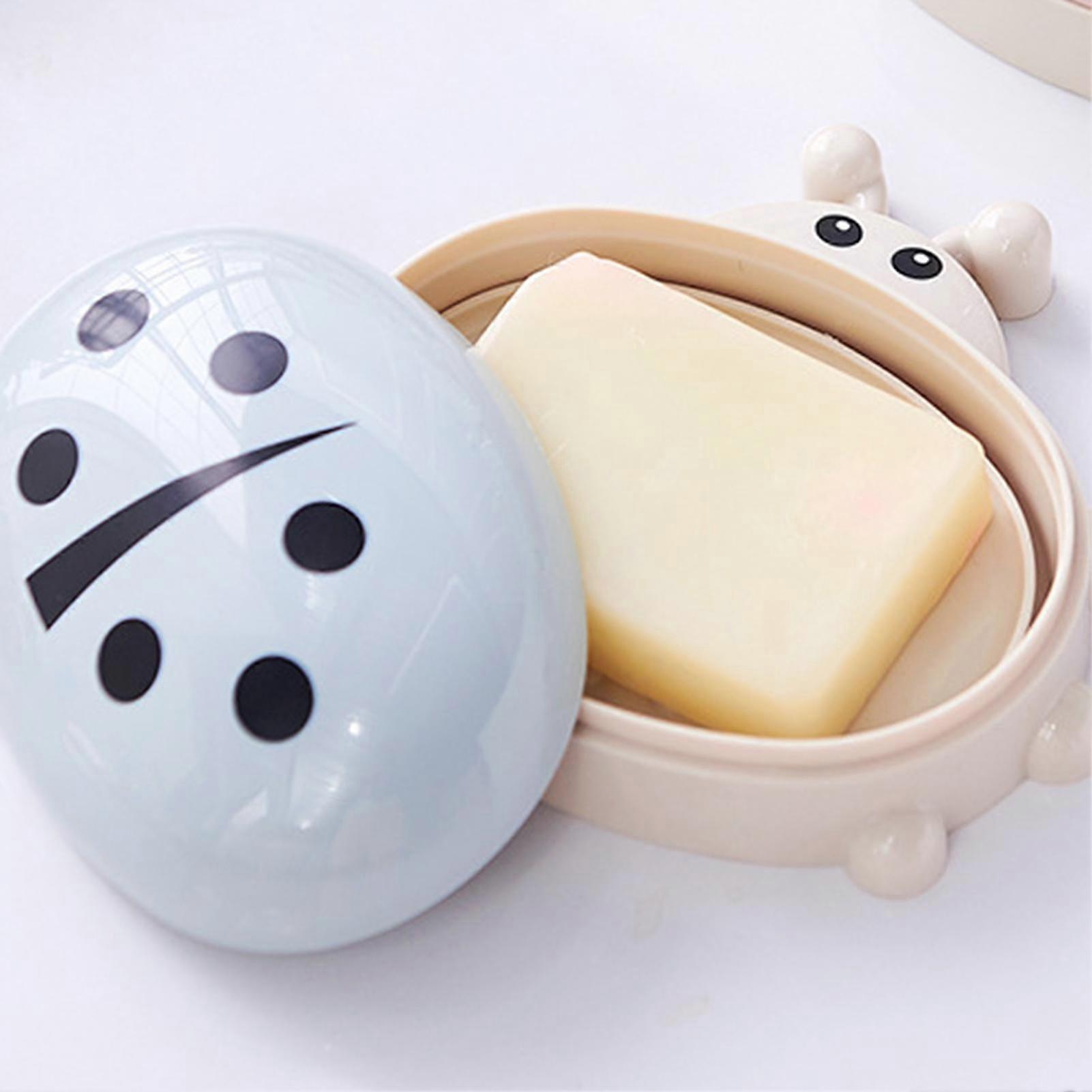 Portable Cute Cartoon Soap Box Waterproof Non-slip Soap Dish For ...