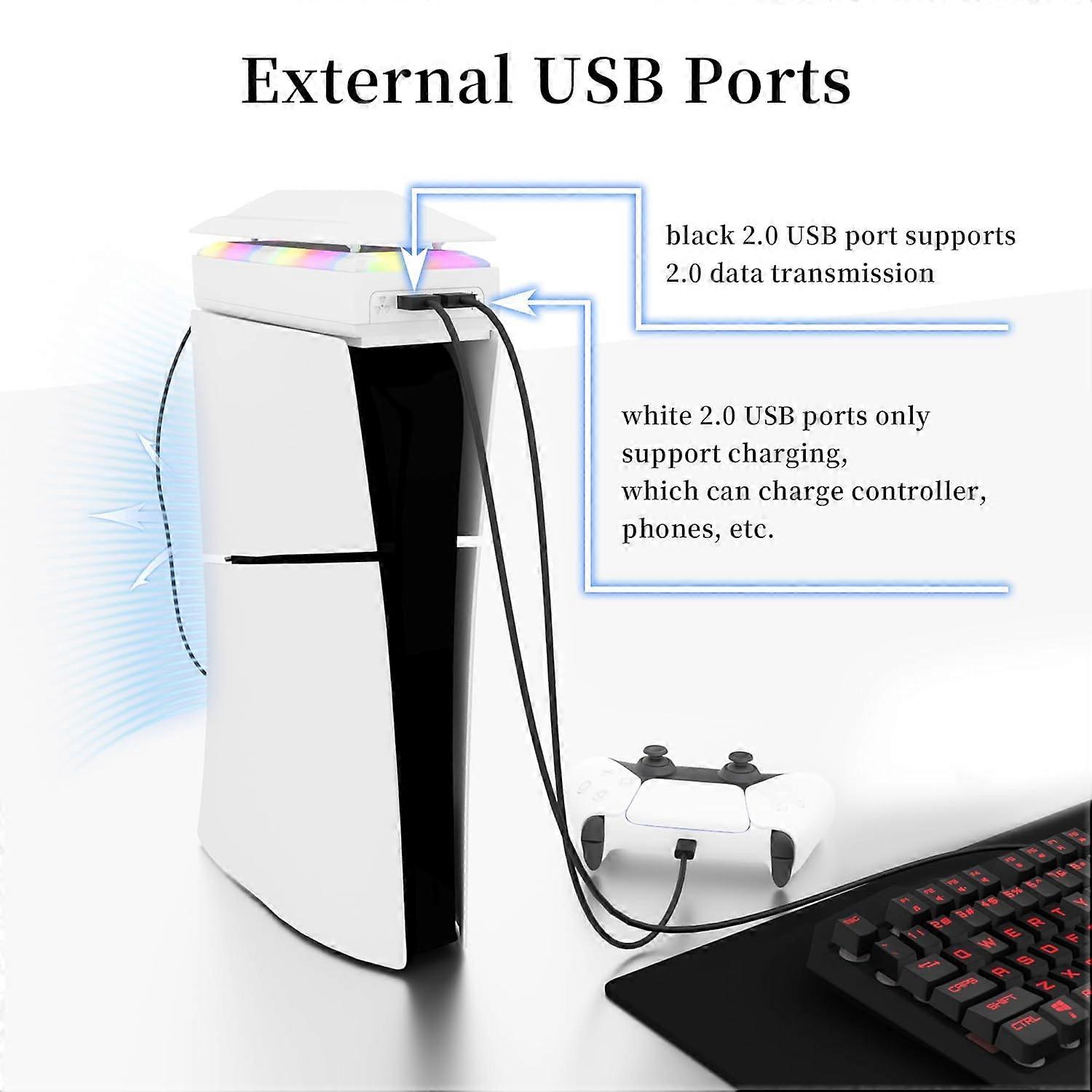 Cooling Fan with Dust Cover for PS5 Slim Console Disc & Digital Edition ...