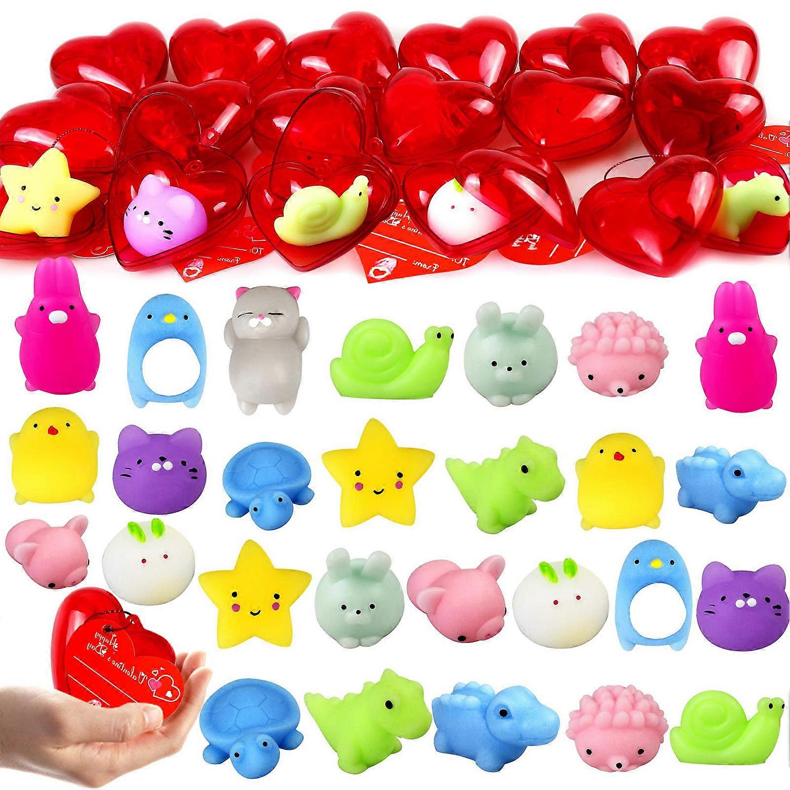 Kawaii Cute Soft Squishy Toy Set Unique Fun Valentines Party Favors for ...