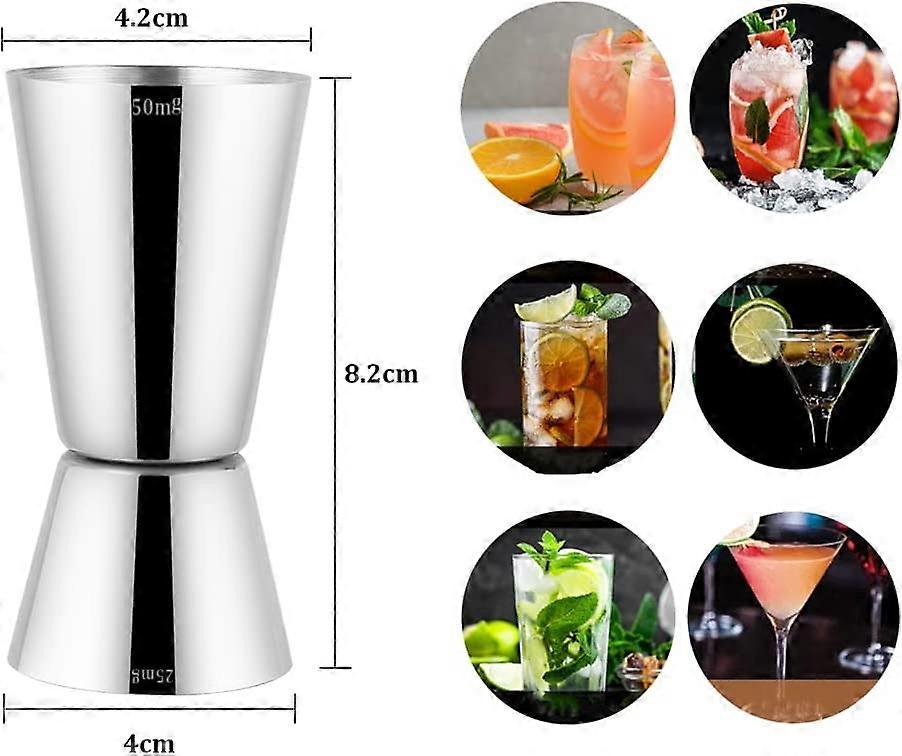 ZK-Double Stainless Steel Cocktail Measuring Cup 304 Stainless Steel ...