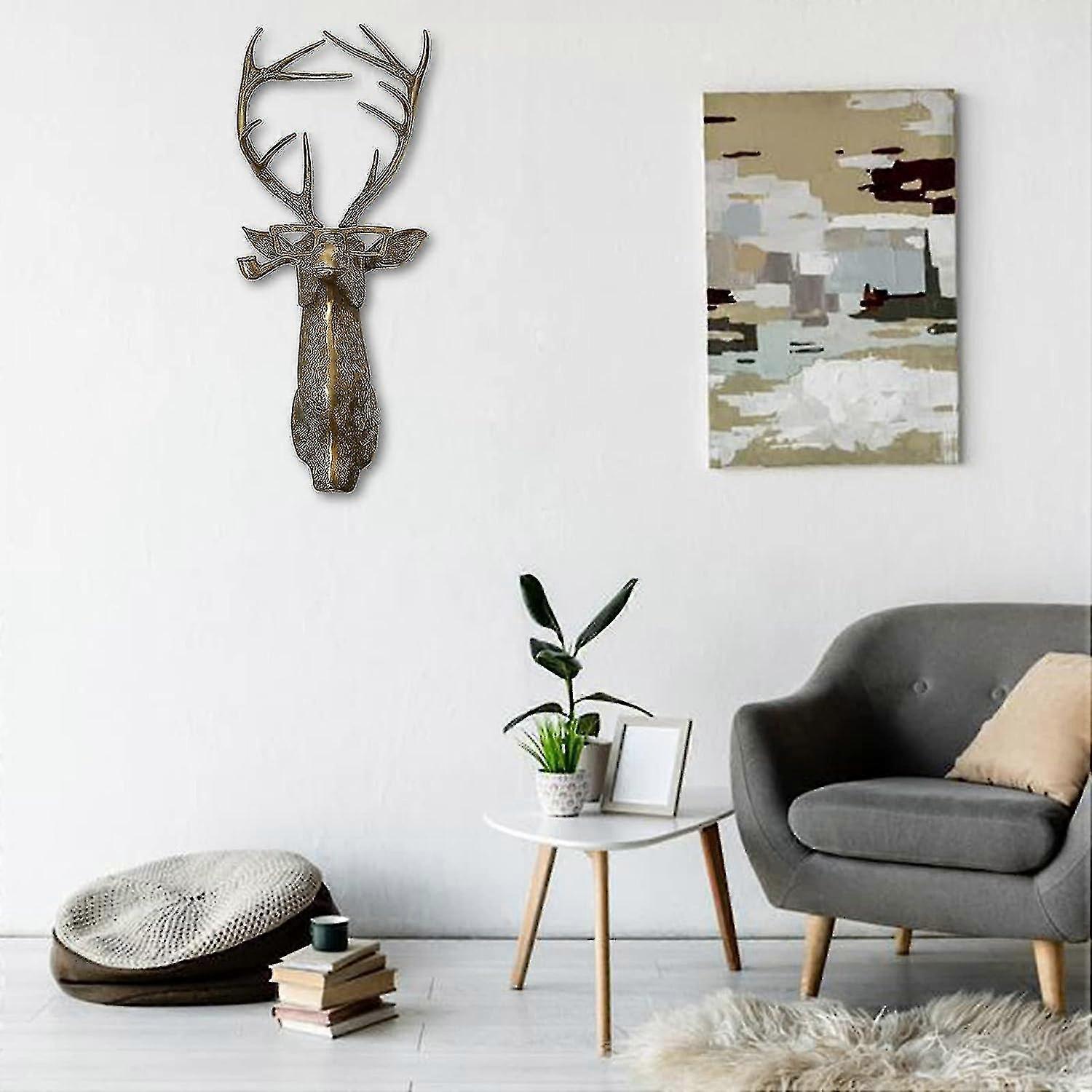 Animal Head Sculpture, Innovative Antique Deer Head Wall Decor With ...