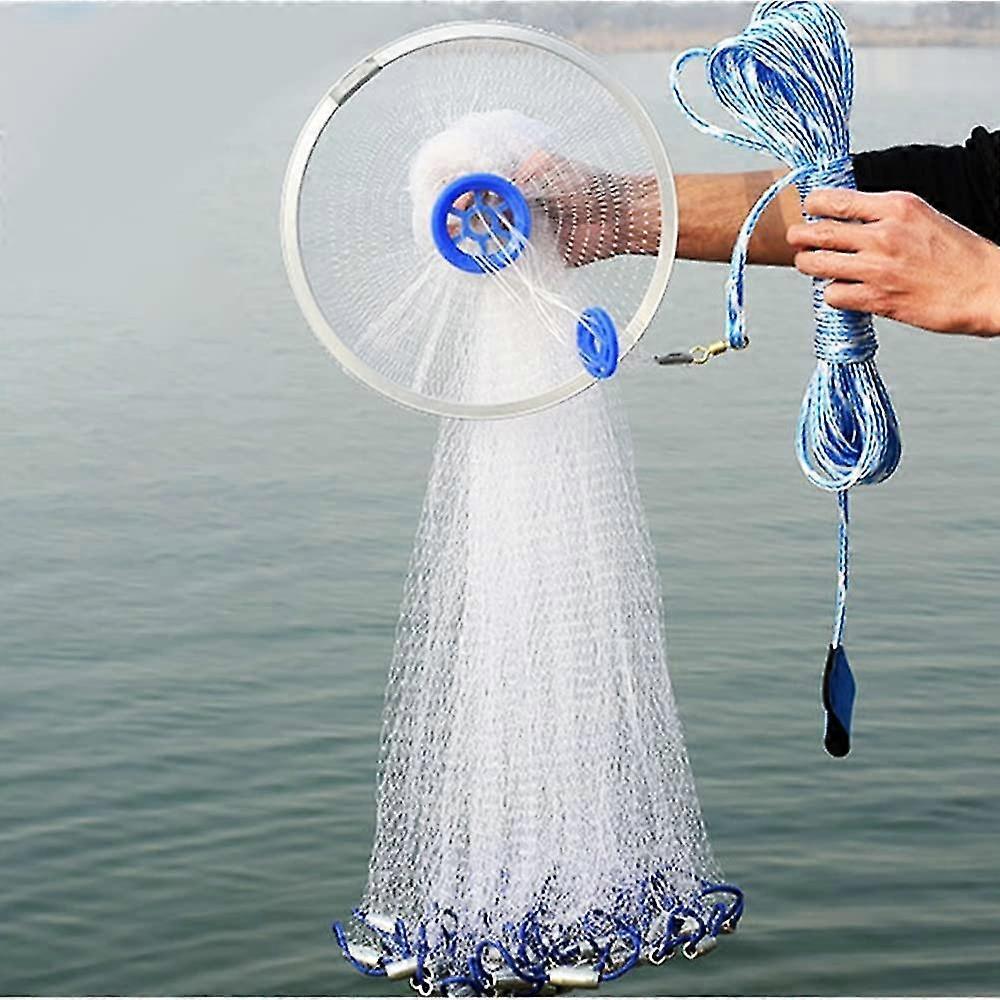 Fishing Net, Monofilament Nylon Hand Fishing Net With Hand Rope Fishing ...