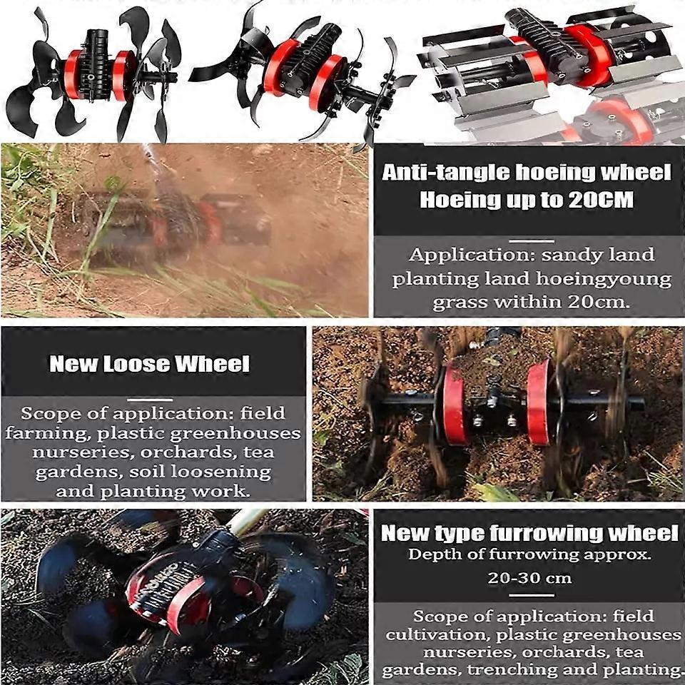 Cultivator Tool Wheel - Universal Precision Alloy Lawnmower Accessory ...