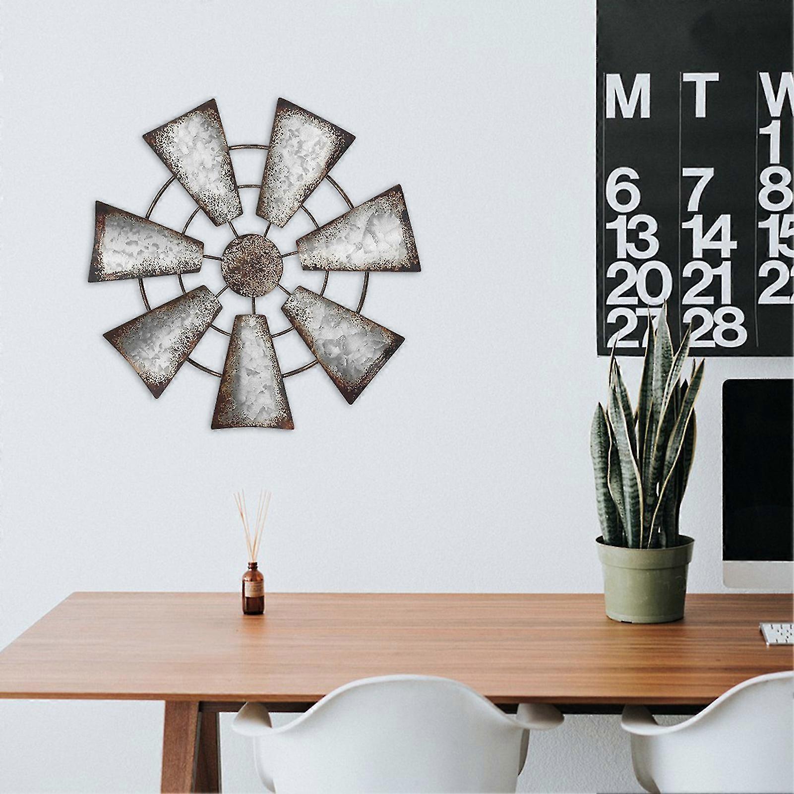 Windmill Rustic Farmhouse Windmill Wall Decoration Unique Metal Art For ...