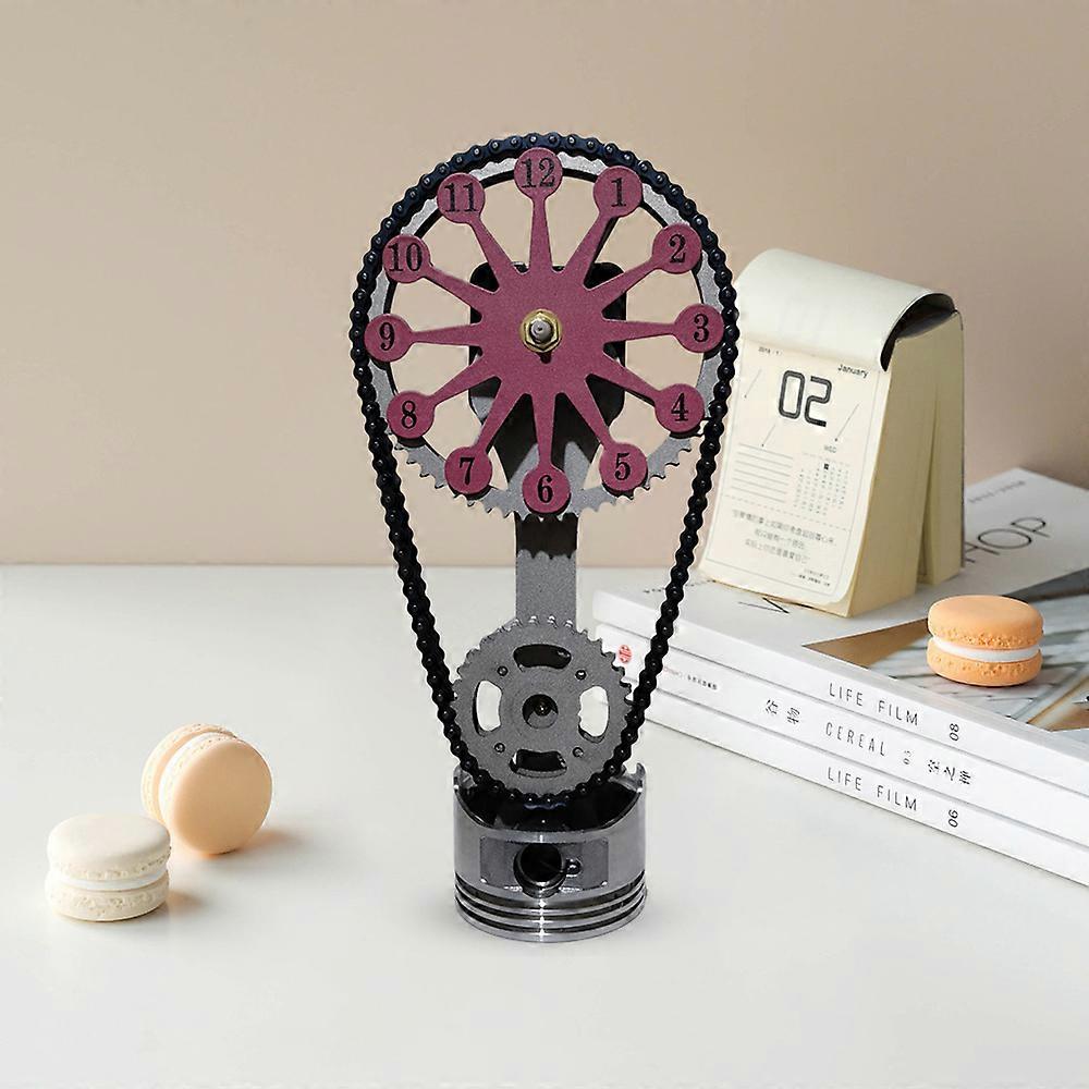 Electric Rotating Gear Clock Creative Desk Clock Vintage Clock Crafts ...