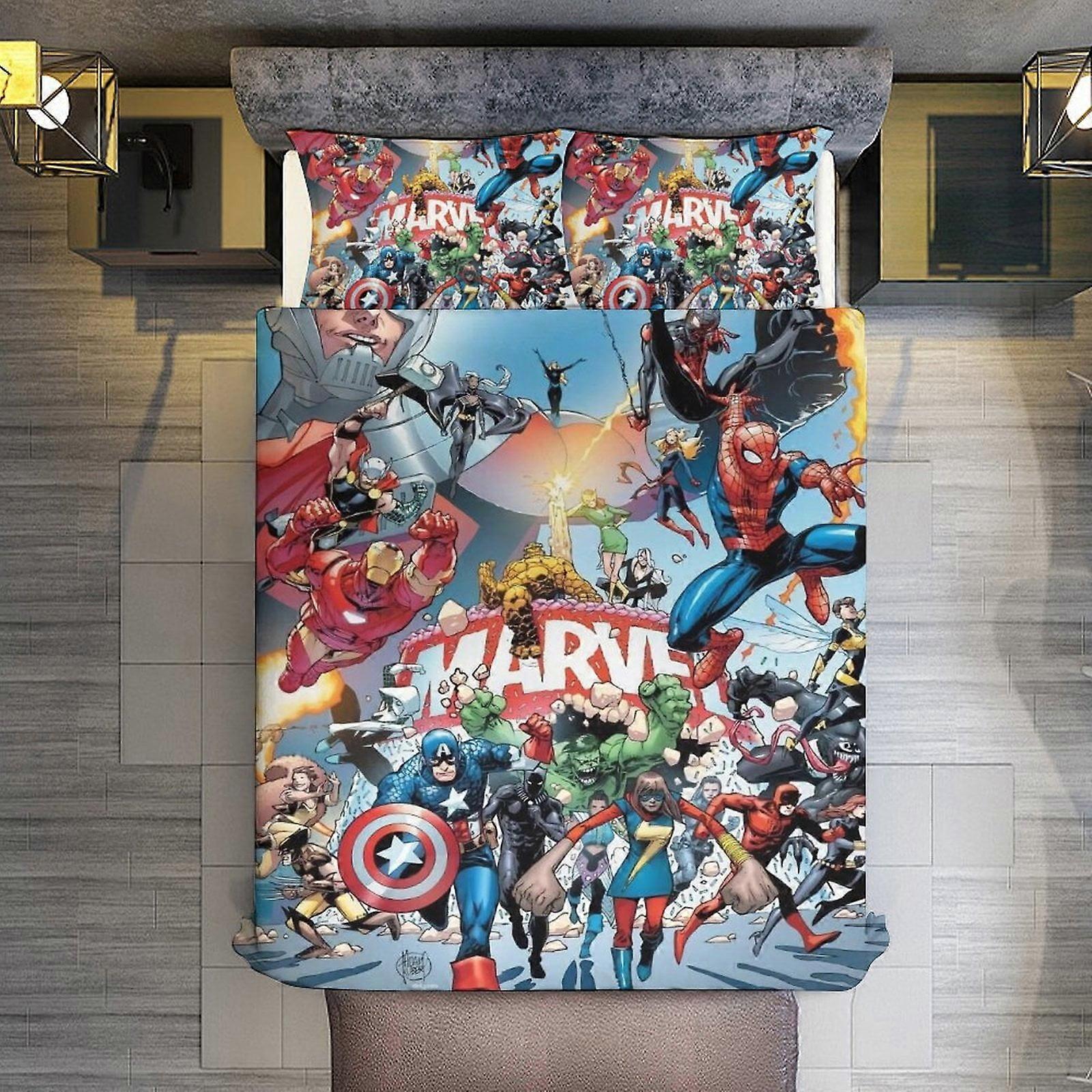 v518 Bed Sheets Bedding Superhero Spiderman 3 Piece Sets Full/Queen ...