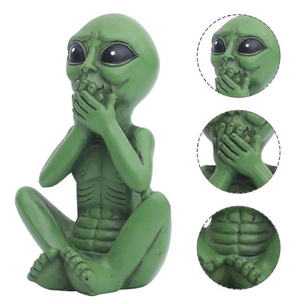Alien Statue Resin Alien Sculpture Funny Alien Figurine Alien Shaped ...