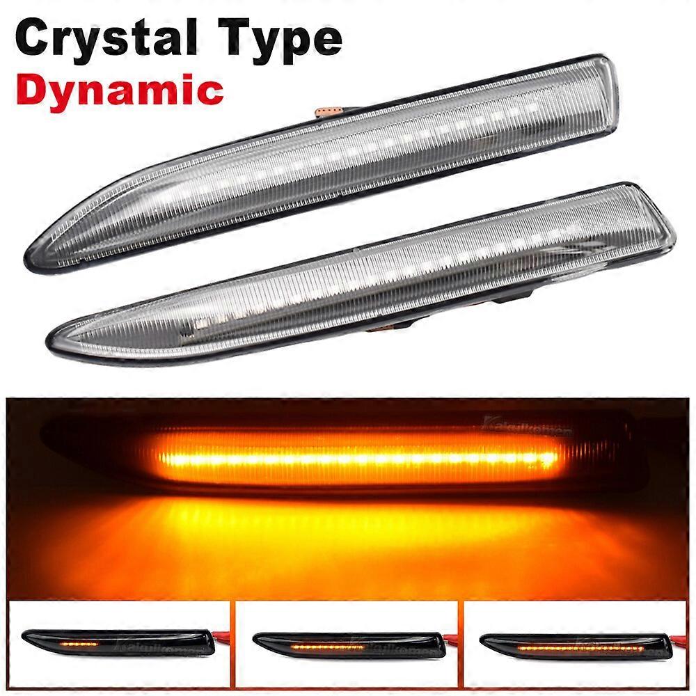 2Pcs LED Dynamic Side Marker Turn Signal car light Sequential Blinker Lamps For Ford Mondeo 4 ...