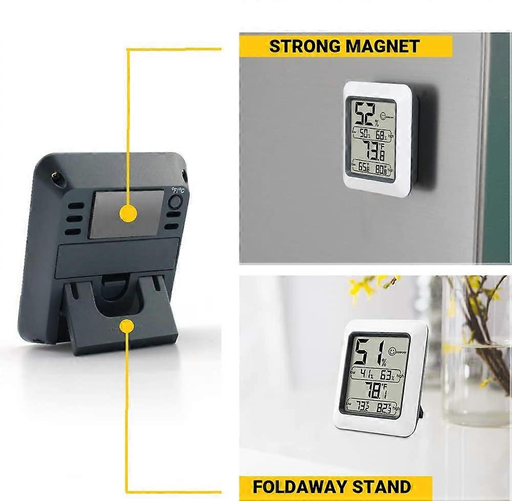 Digital Thermo-Hygrometer | Indoor Room Thermometer with Recording and ...