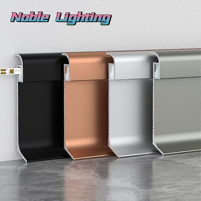 H80mm Surface Mounted LED Skirting Line Aluminum Profiles Baseboard ...