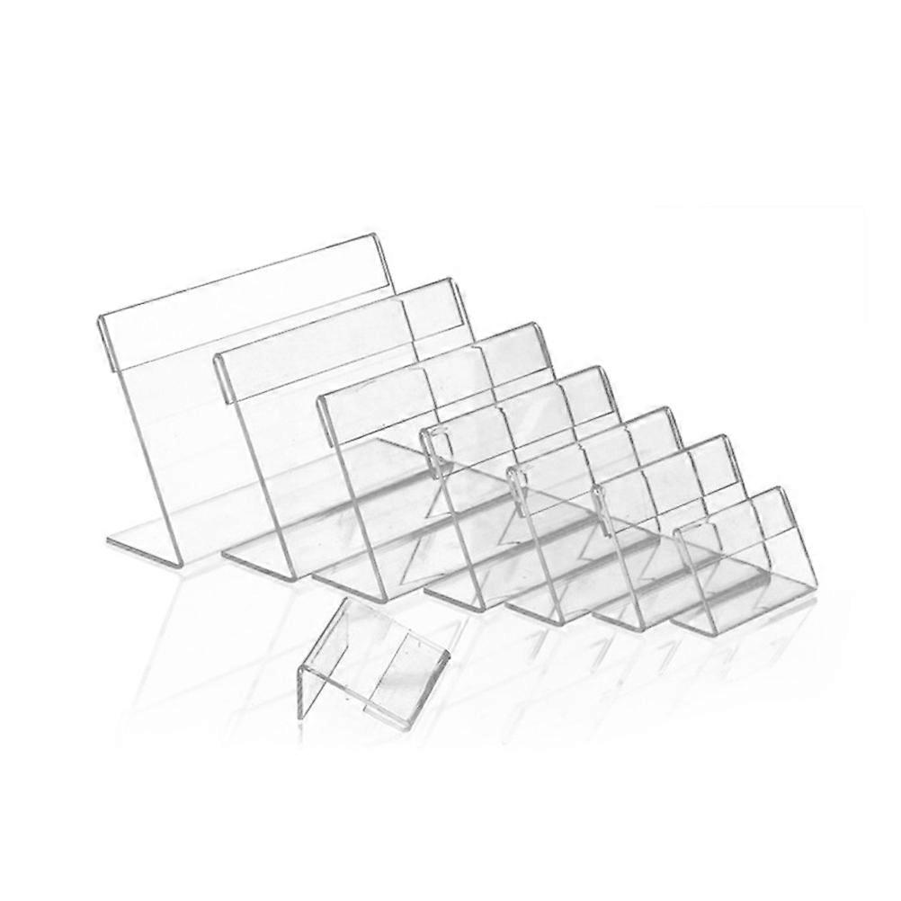 20 Pcs Office Signs Plastic Name License L Shape Sign Holders Acrylic ...