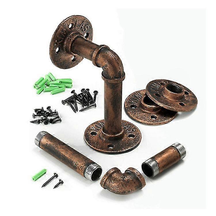 Retro Style Custom Support Metal Industrial Pipe Shelving Mounting ...