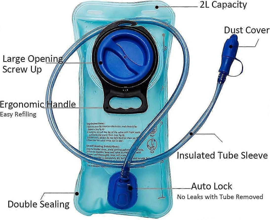 2l Hydration Pack, Bpa Free Hydration Pouch For Backpack, Military ...