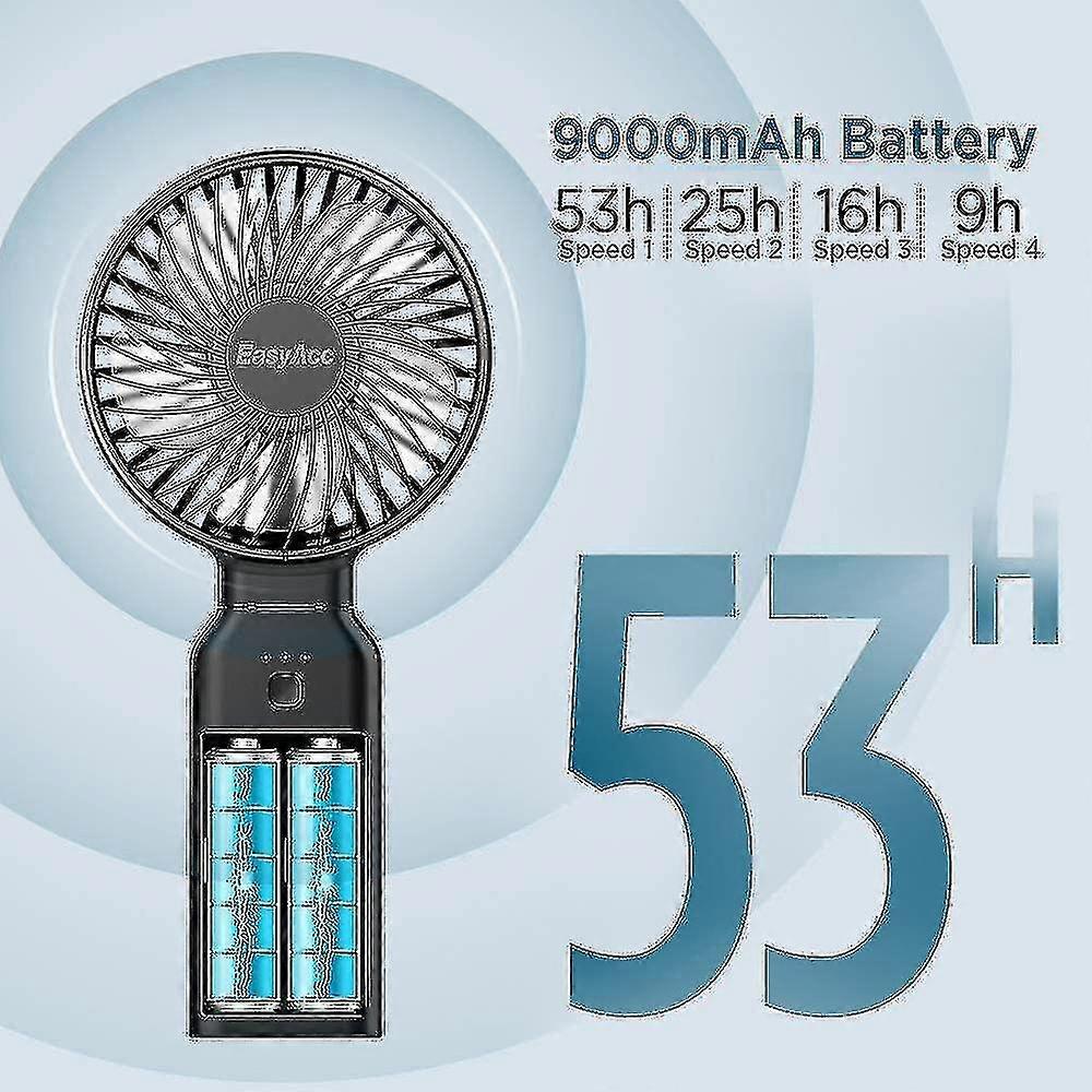 Easyacc Mini Fan Usb Rechargeable 4 Speeds Strong Winds Portable Fan ...